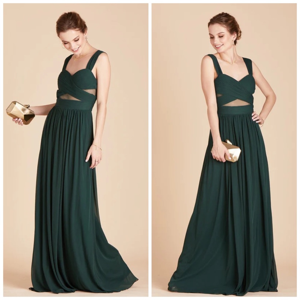 Birdy Grey Elsye Emerald Green Mesh Detail Bridesmaid… - Gem